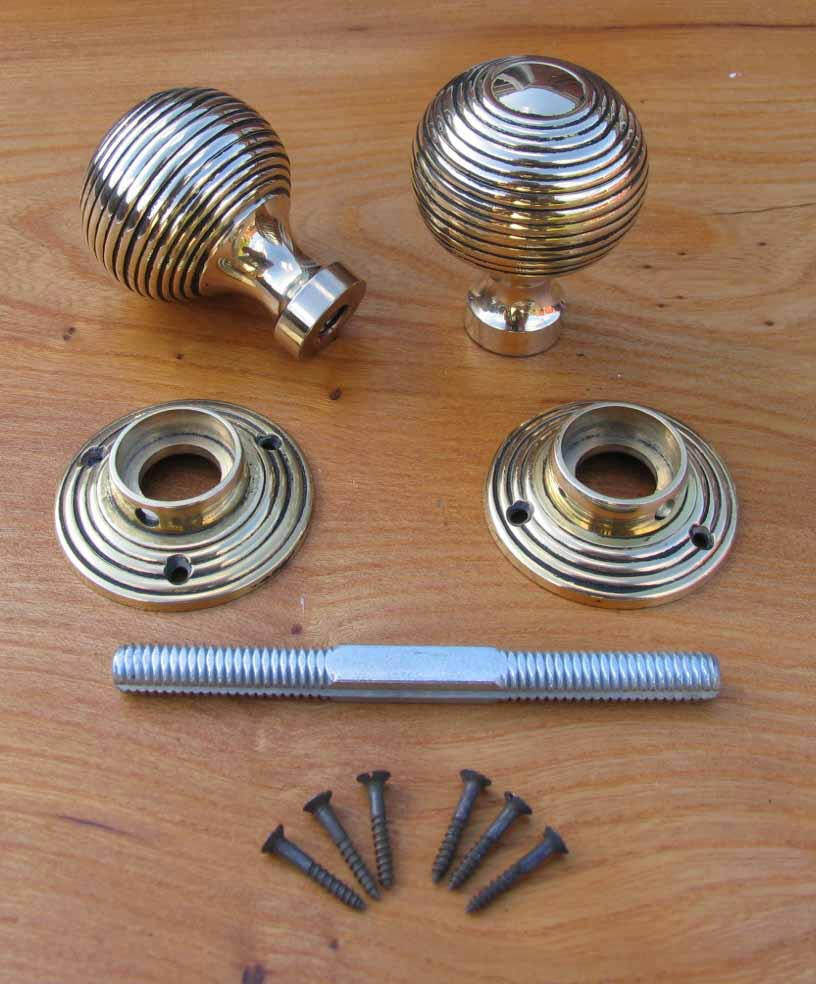 Antique Reproduction Solid Brass Door Knobs